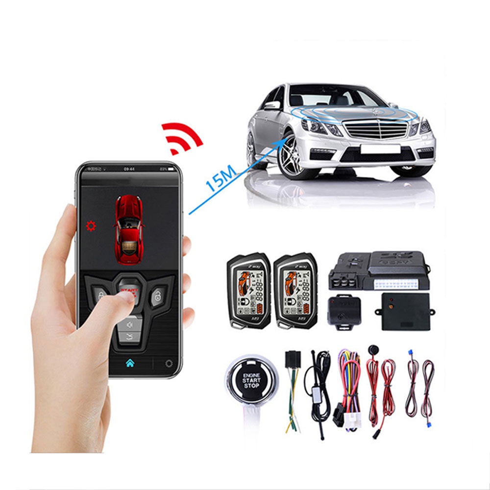 Car Remote Starter System PKE Keyless Entry BT Remote Engine Starter ...