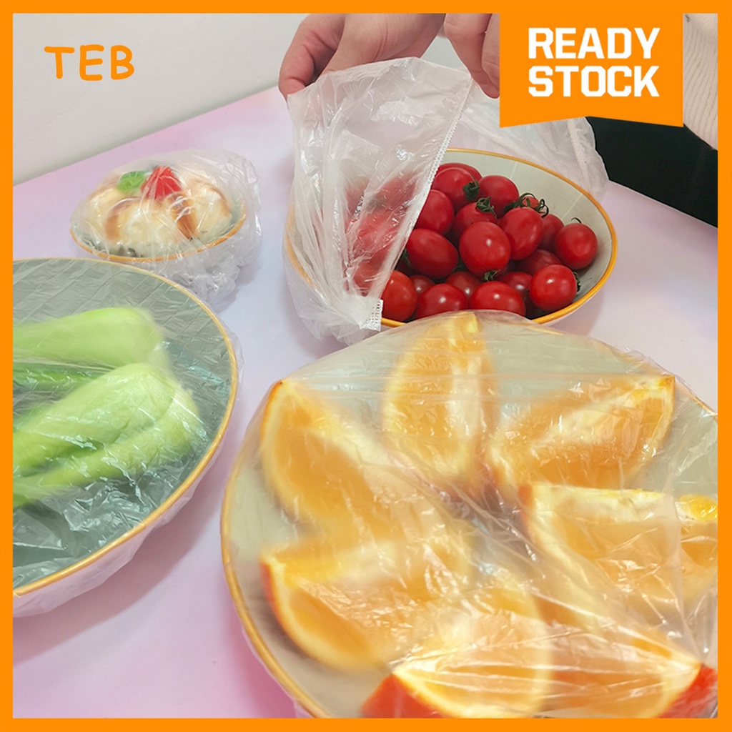 100Pcs Plastik Penutup Makanan (38CM) / Disposable Food Cover Wrap ...