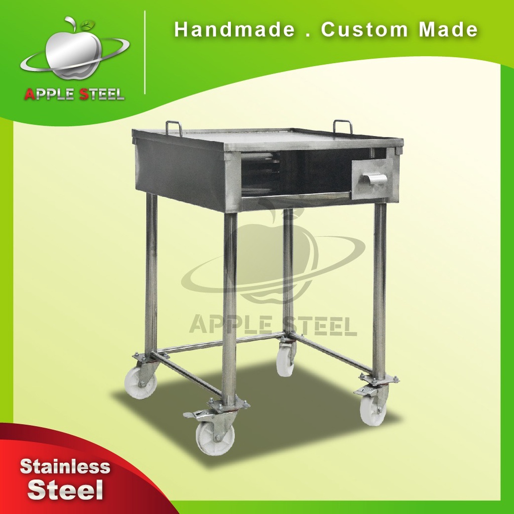 Stainless Steel Fried Hot Plate Table/ Handmade Meja Kaunter Goreng ...