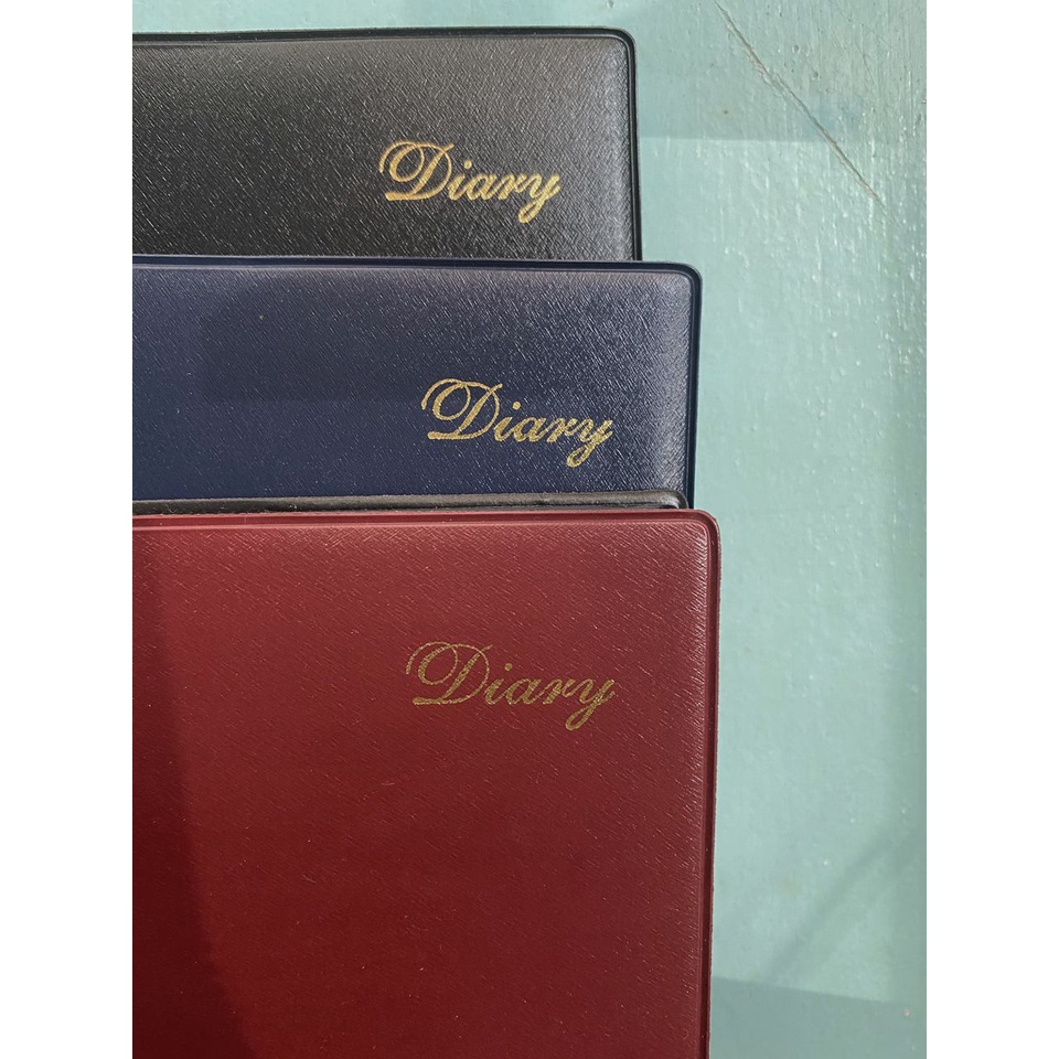PU Leather Desk Diary calendar 2023 Size 5x7inch / Diari Planner 13cm x ...