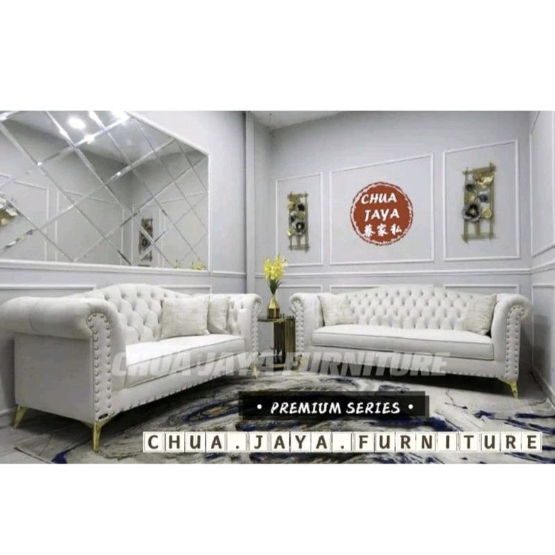 SOFA CHESTERFIELD *3+2+1* CROWN DESIGN (New Model) | Shopee Malaysia