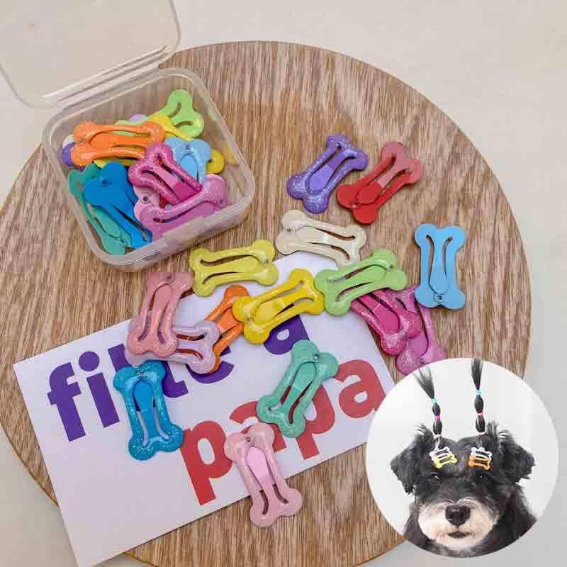 2.5cm Bone Dog Hairpins Pet Hair Clips Cat Hairgrip dog hair clip ...