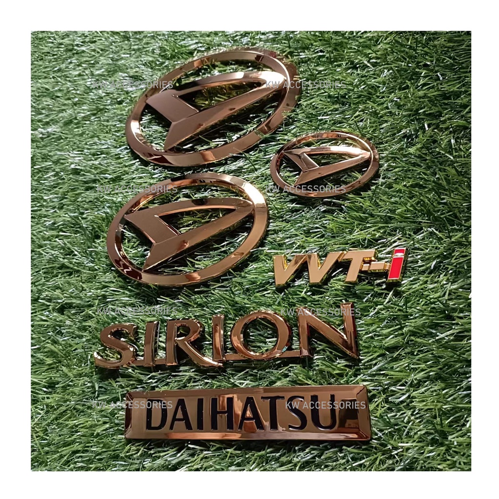 *Diskaun*6pcs/Set Logo Gold untukl Daihatsu Sirion For Myvi Lagi best ...