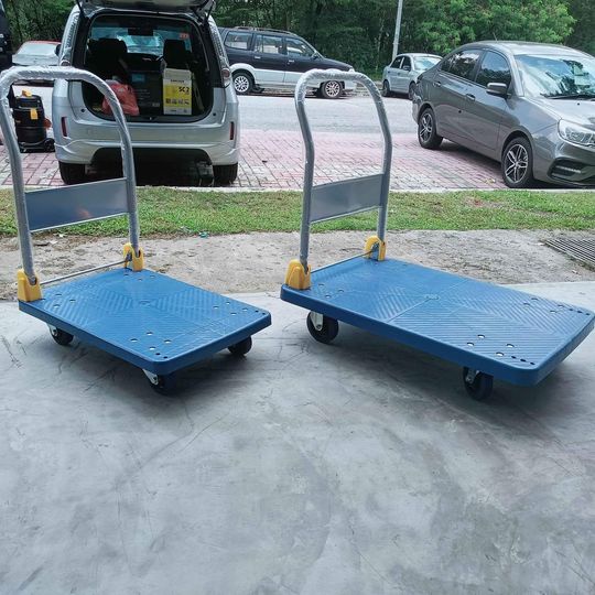 Plastic Trolley 300kg 400kg 150kg 200kg With ELASTIC RUBBER CASTOR ...