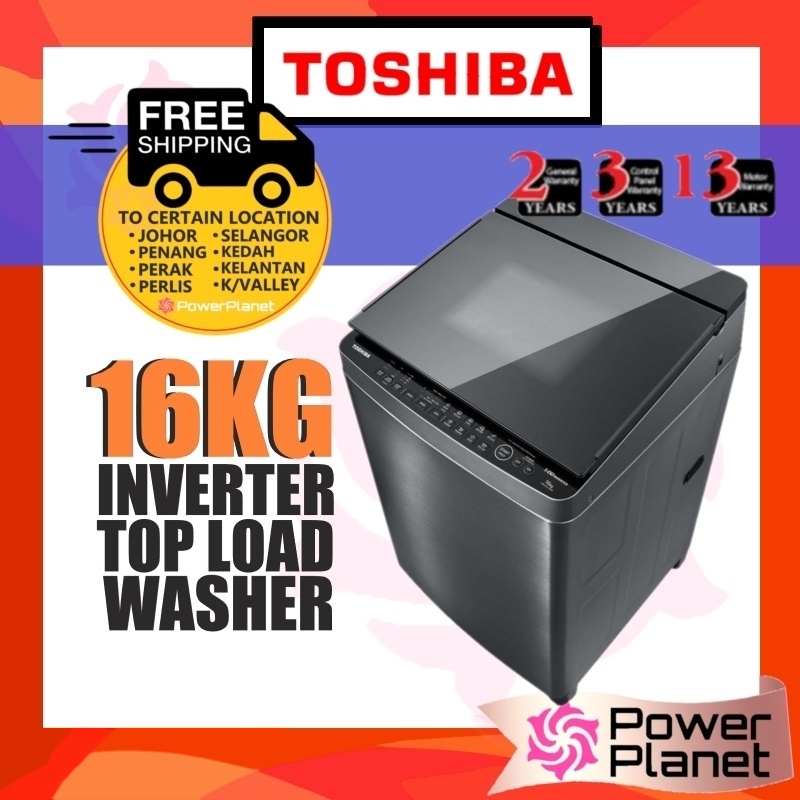 [FREE SHIPPING] Toshiba AW-DG1700WM (SS) 16KG SDD Inverter Nano Wash AWDG1700WM Washer / 17KG ...