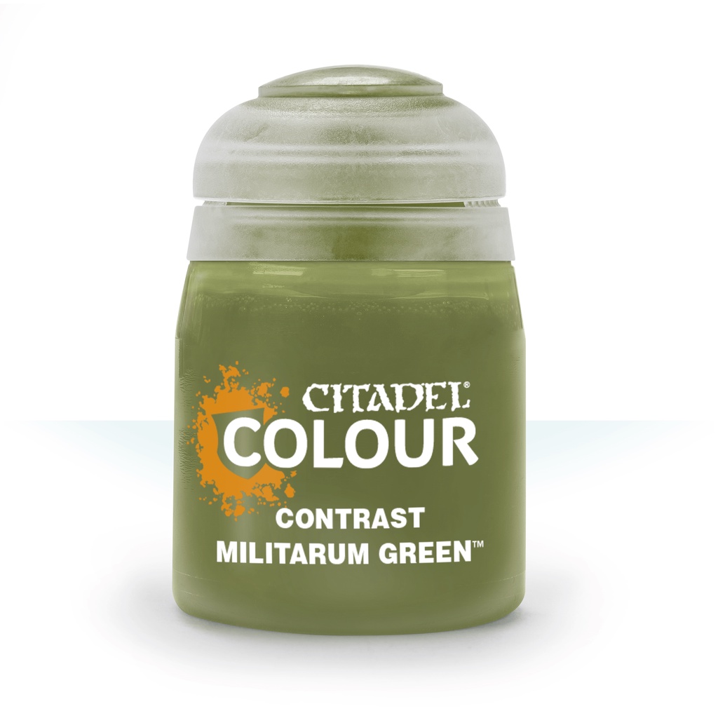 MILITARUM GREEN (Contrast)(18ML) | GAMES WORKSHOP - CITADEL COLOUR: THE ...