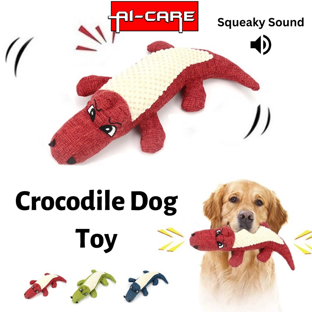 Crocodile Squeaky Dog Toy Soft Chew Toy Puppy Hugging Toy | Shopee Malaysia