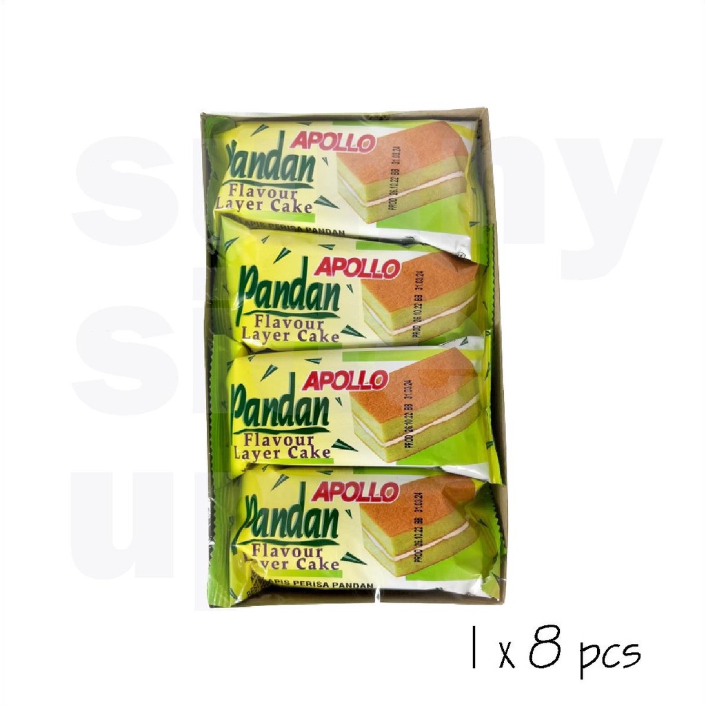 [SUNNY] APOLLO Layer Cake 8 x 18g Chocolate | Pandan | Strawberry ...