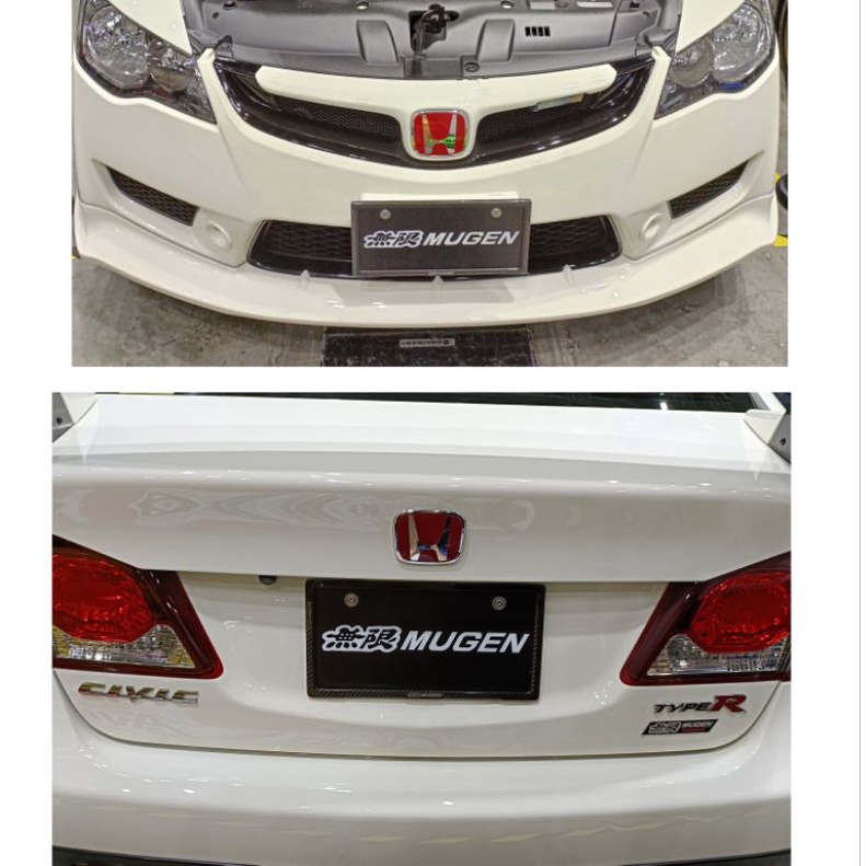 HONDA CIVIC FD FD2 2006-2011 TYPE R FRONT AND REAR LOGO RED COLOR ...