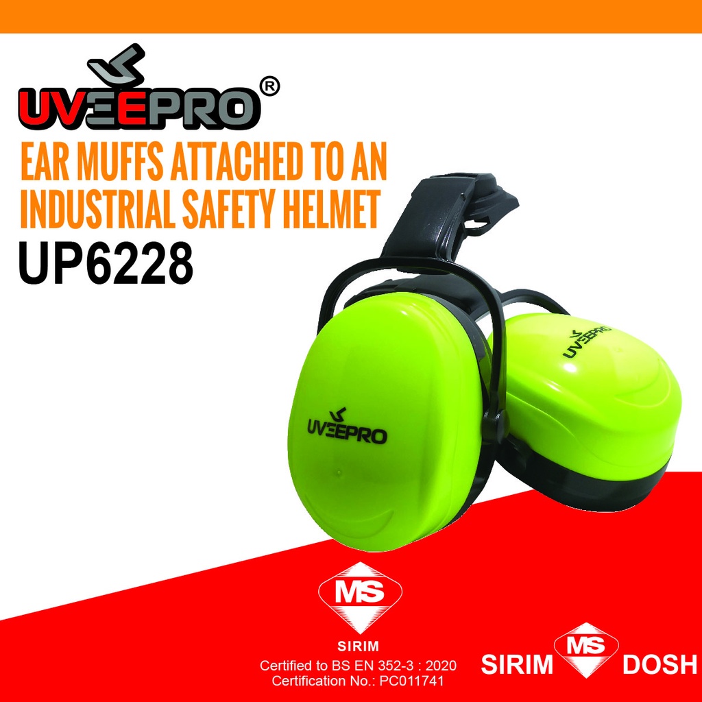 UVEEPRO DOSH SIRIM PELINDUNG TELINGA HELMET | SLOTTED EARMUFF ATTACH TO ...