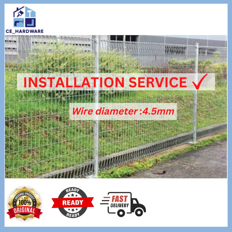 Galvanized Roll Top Fencing A series/Pagar BRC/ Pagar besi 4.5mm ...