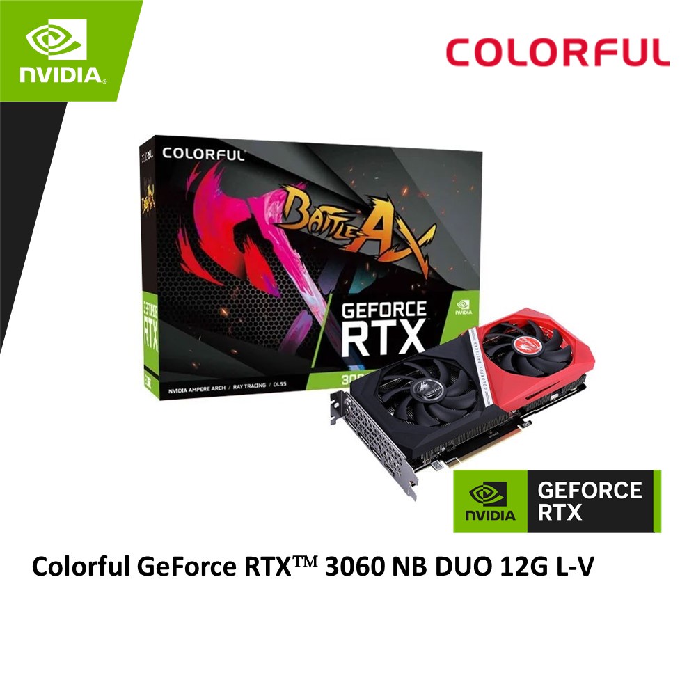 Colorful GeForce RTX 3060 Ti NB Duo V2 DDR6X LHR-V VGA Graphic Card ...