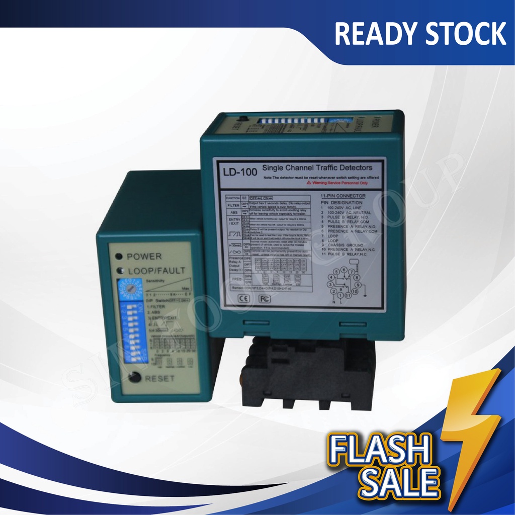 LD-100 Single Channel 100-240V AC Loop Detector for Barrier Gate ...