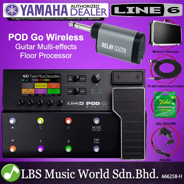 Line 6 POD GO Wireless Guitar Multi Effects Pedal Floor Processor and ...