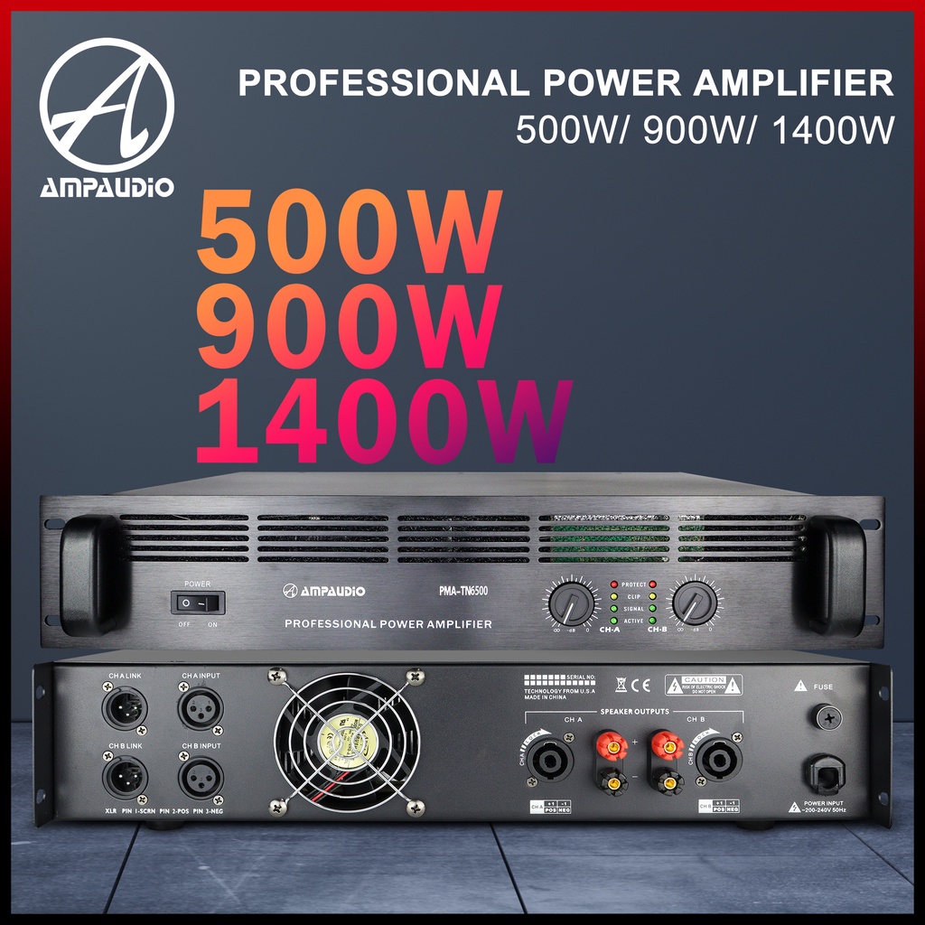AmpAudio 1400W Power amplifier 2 channels, each channel 1400 watts A ...