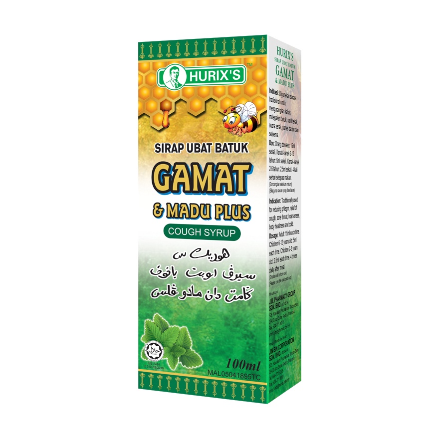 HURIX'S Gamat & Madu Plus Cough Syrup 100ml | Shopee Malaysia