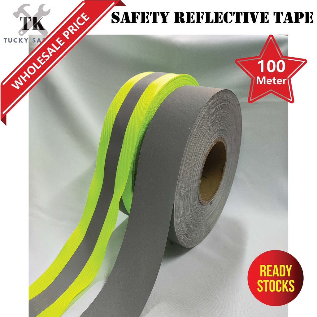 FABRIC SAFETY REFLECTIVE TAPE / REFLECTIVE LINE / TAPE PANTULAN ...