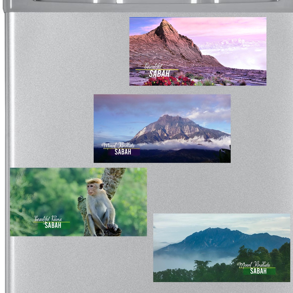Mount Kinabalu Sabah Semporna Malaysia Gift Souvenir Fridge Magnet ...