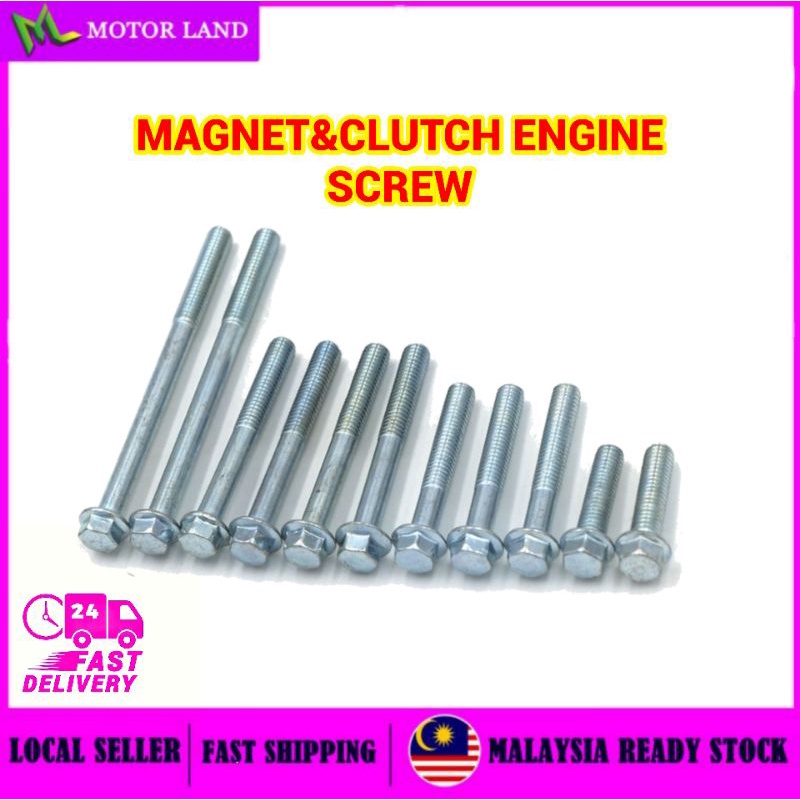 YAMAHA SRL SRL110 LAGENDA LAGENDA110 MAGNET CLUTCH & ENGINE COVER SCREW ...