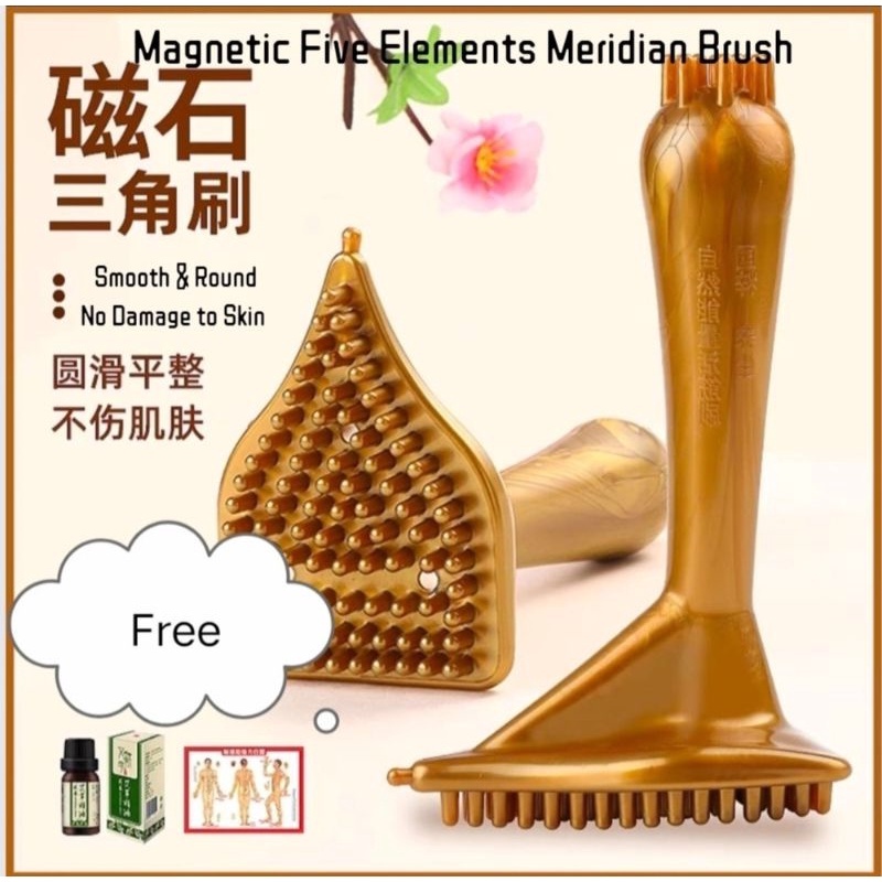 Magnetic Five Elements Meridian Brush 强磁五行经络刷三角活筋刷 | Shopee Malaysia