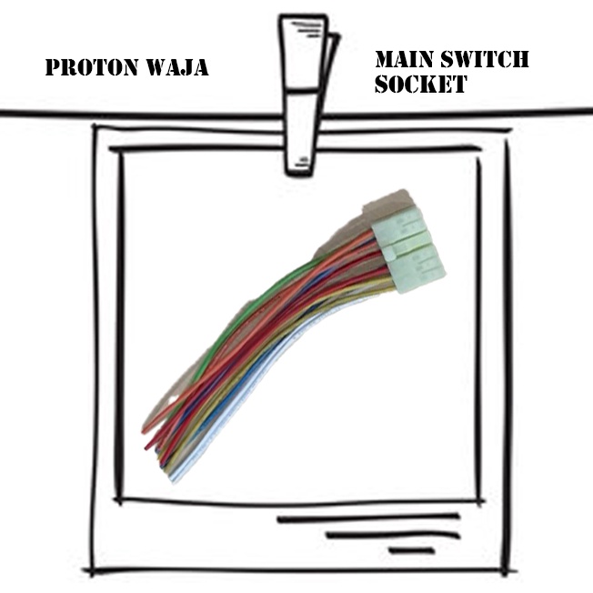 [XL]PROTON WAJA/GEN2 POWER WINDOW MAIN SWITCH WIRE HARNESS SOCKET ...
