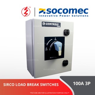 Socomec Sirco M2 Type 63A / 100A 3 Pole Isolator with METAL Enclosure ...