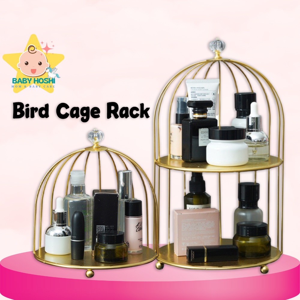 BH Metal Bird Cage Cosmetics Rack Skincare Organizer Bedroom Home Decor ...