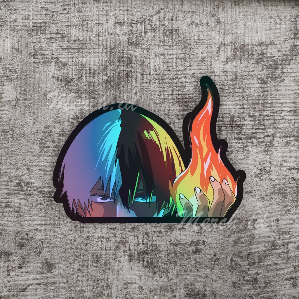 Aesthetic shoto todoroki my hero academia hologram anime Sticker ...