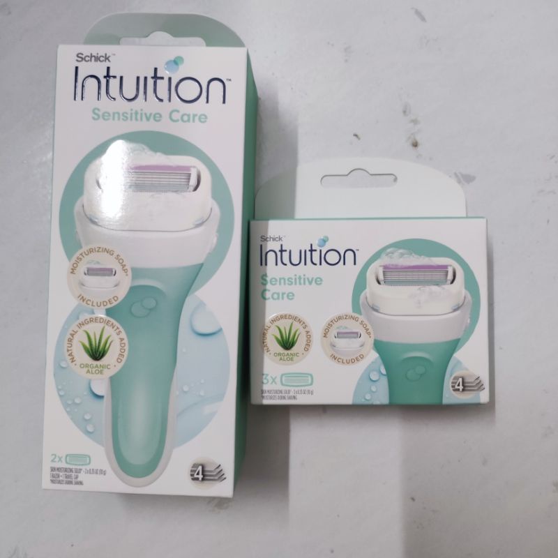 original Schick Intuition Sensitive Care 1razor with 2cartilage/refill ...