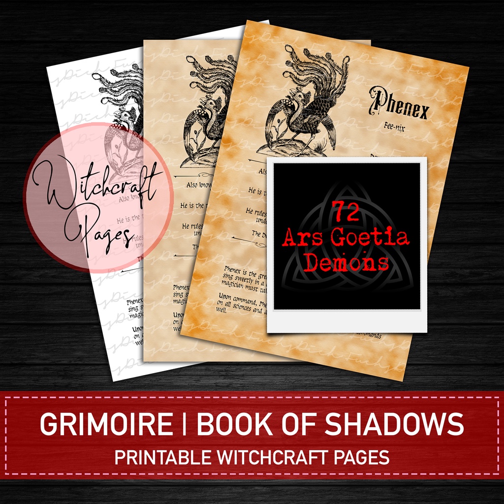 FuchsDich Printable PHENEX 72 Ars Goetia Demons | PDF Witchcraft Pages | Book of Shadows ...