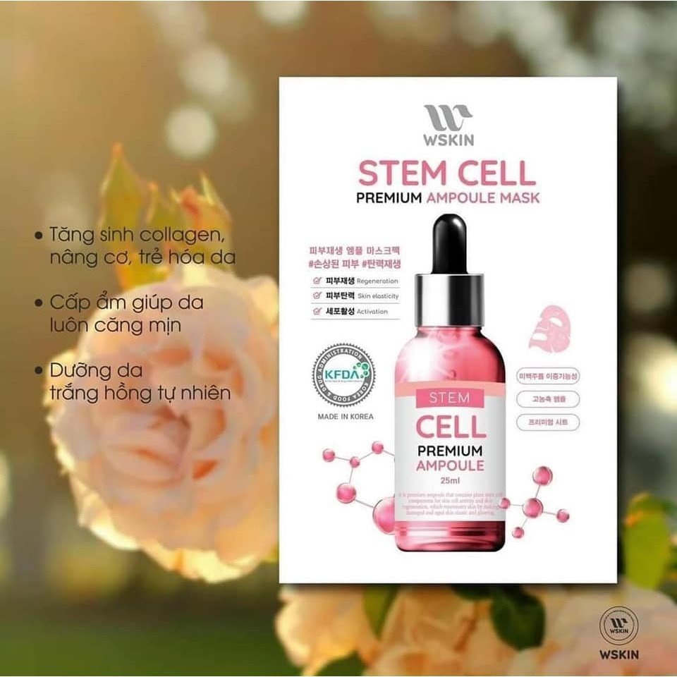 Wskin Stem Cell Premium Ampoule Mask Korean Wskin Stem Cell Premium ...