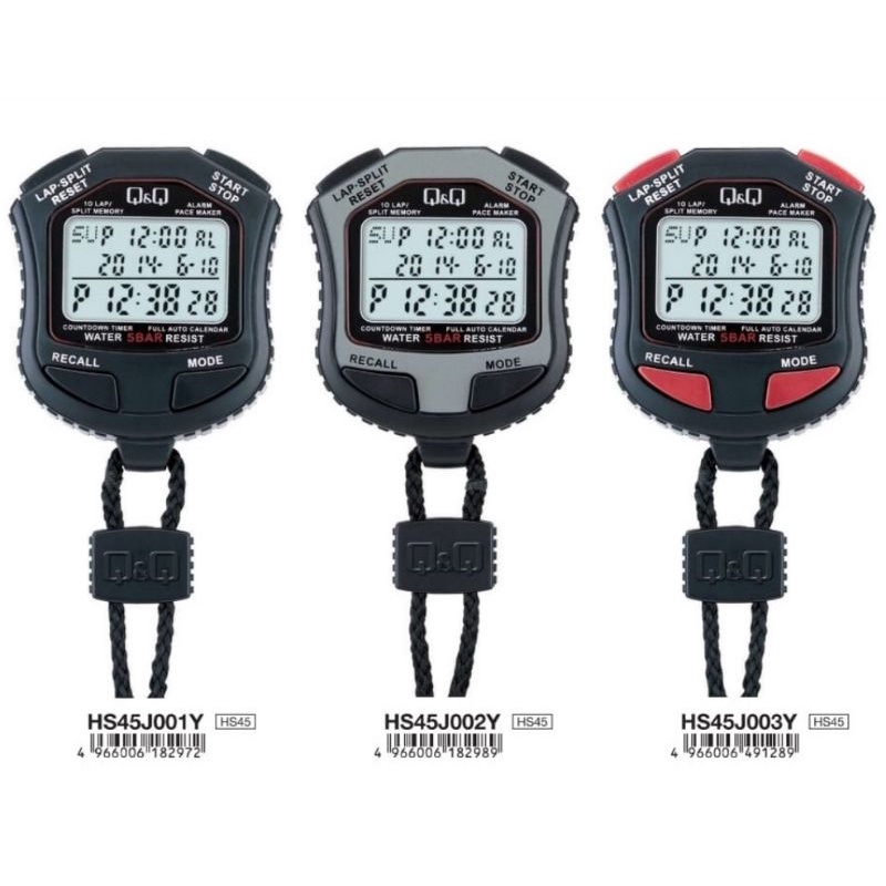 Q&Q STOPWATCH HS45 100% ORIGINAL WATER RESISTANT | Shopee Malaysia
