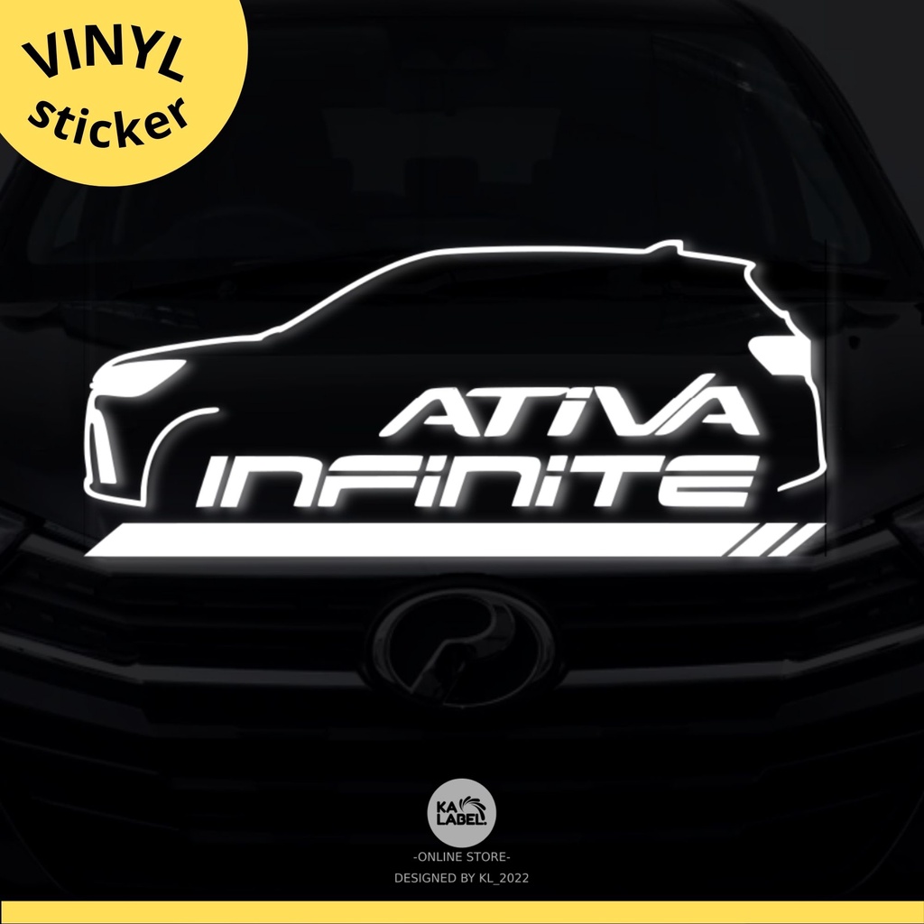 (Ready Stock) ATIVA Shape Outline Infinite - Vinyl Decal Sticker for ...