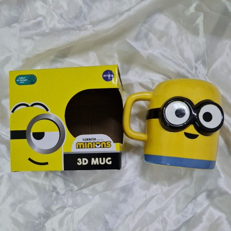 (NEW) Bob Minions 3D Limited Edition Porcelain Mug NIVEA | Shopee Malaysia