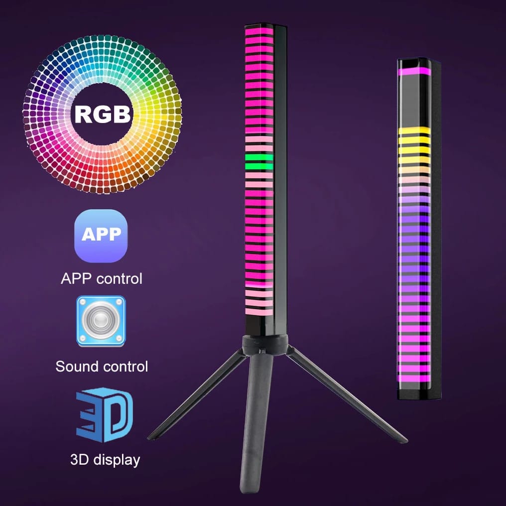 Bar Lights RGB Strip Spectrum Music Sound Control LED Rythm Lights ...