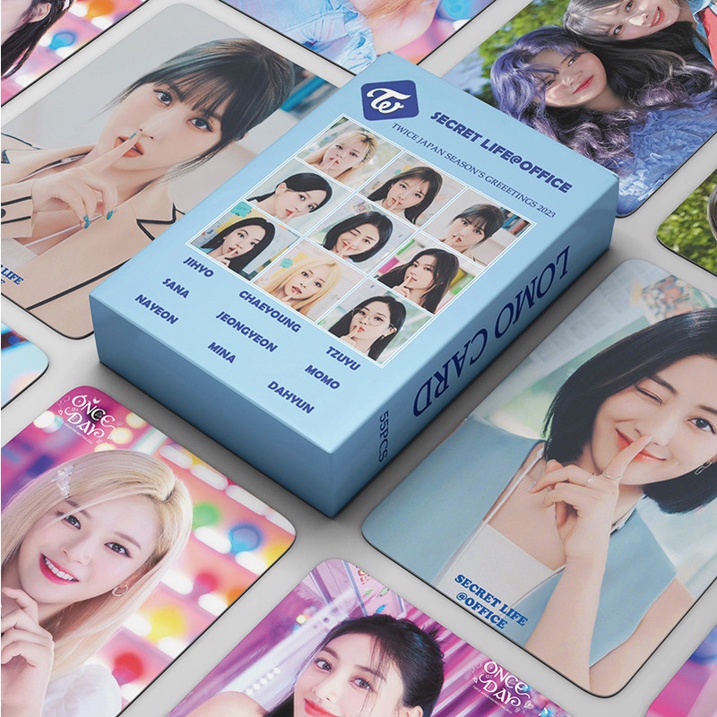 55pcs/box TWICE Photocards 2023 SEASON'S GREETING LOMO Card Postcard Collection Card (READY ...