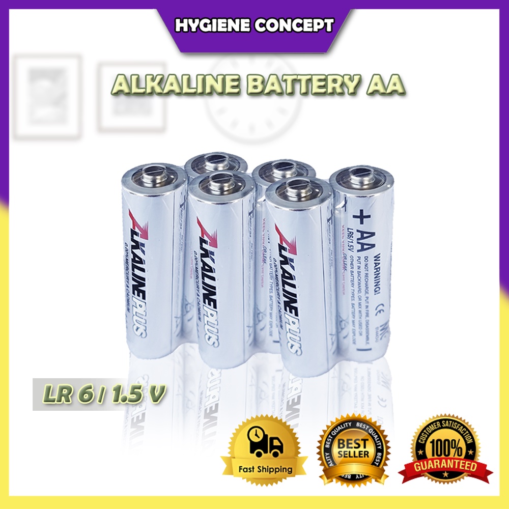 Alkaline Battery 2 PCS / Alkaline Plus AA Battery / Bateri AA / 1.5V ...