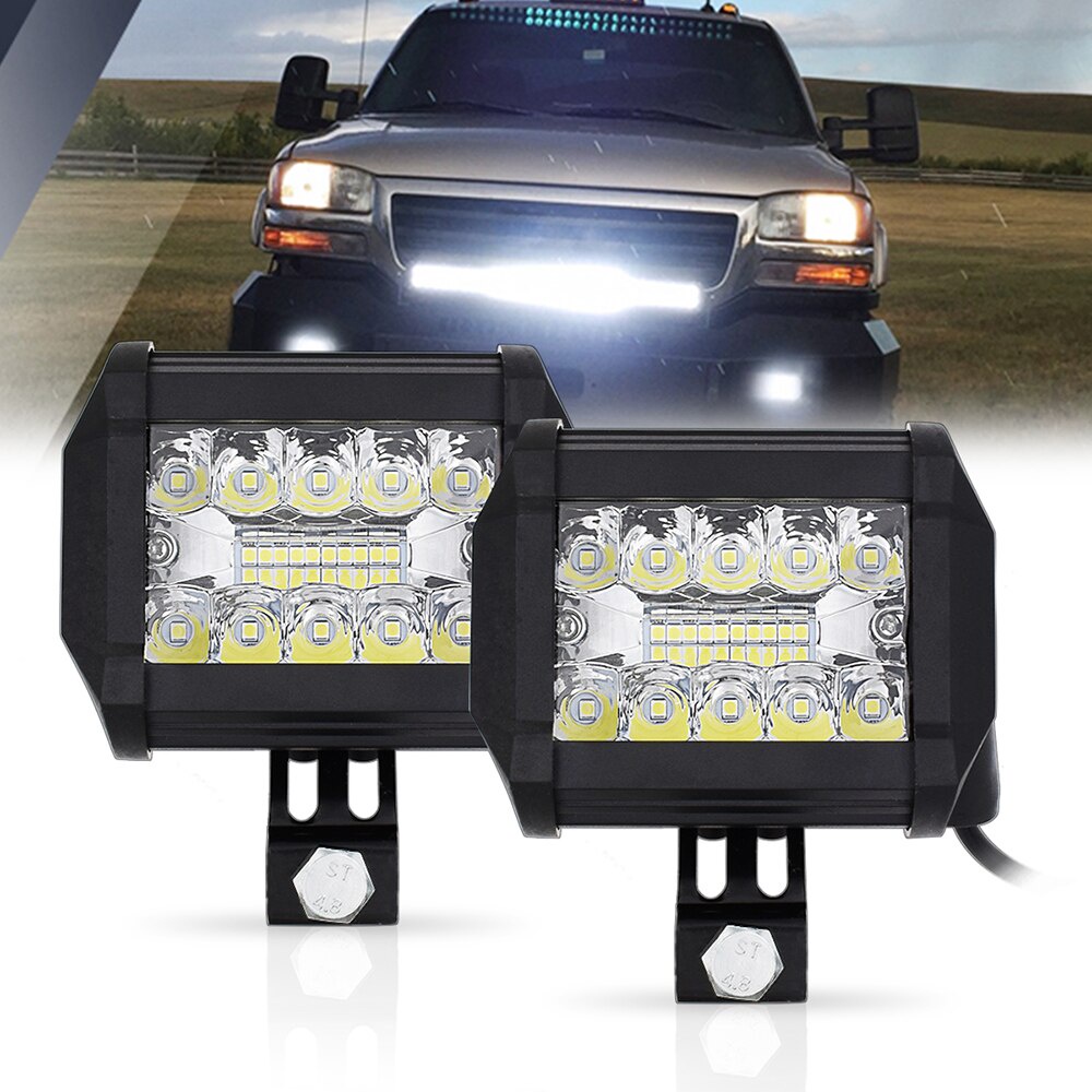 Car 60W LED floodlight Bar work light lamp Spot Flood Lights Driving ...