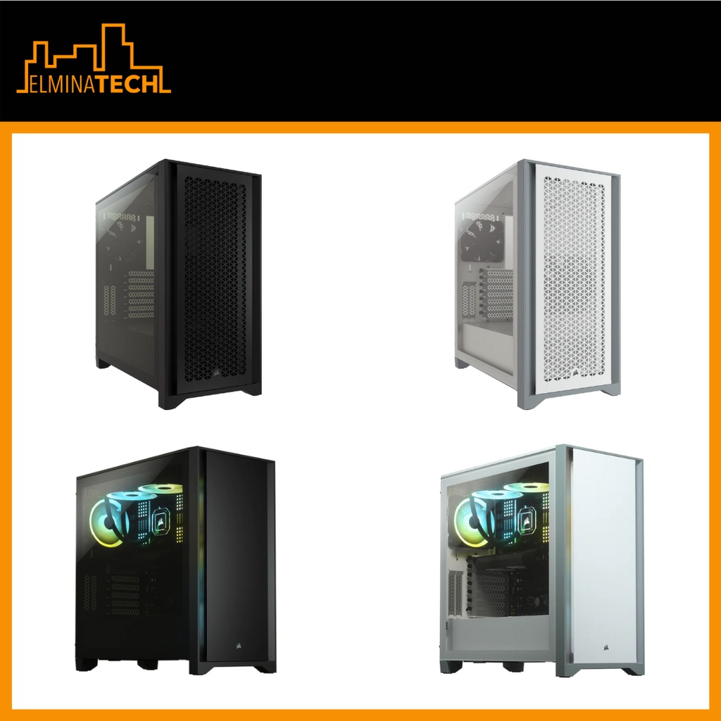 Corsair 4000 Series ATX Mid-Tower Case (4000D Airflow/4000X RGB ...