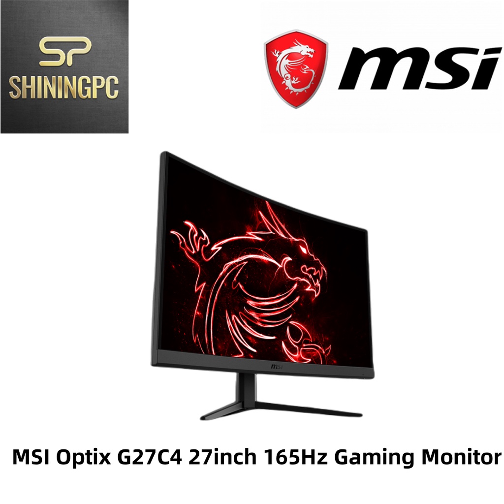 MSI Optix G27C4 27inch 165Hz FHD Curved Gaming Monitor (3Y) | Shopee ...