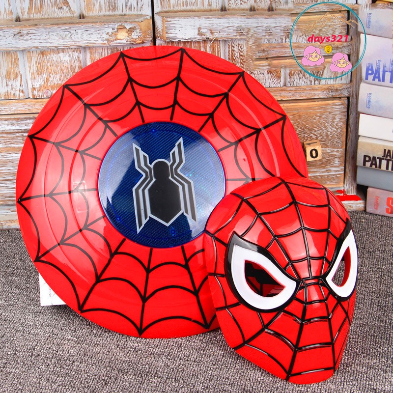 Spider-Man Shield and Superhero SpiderMan Fighting Mask SET | Shopee ...