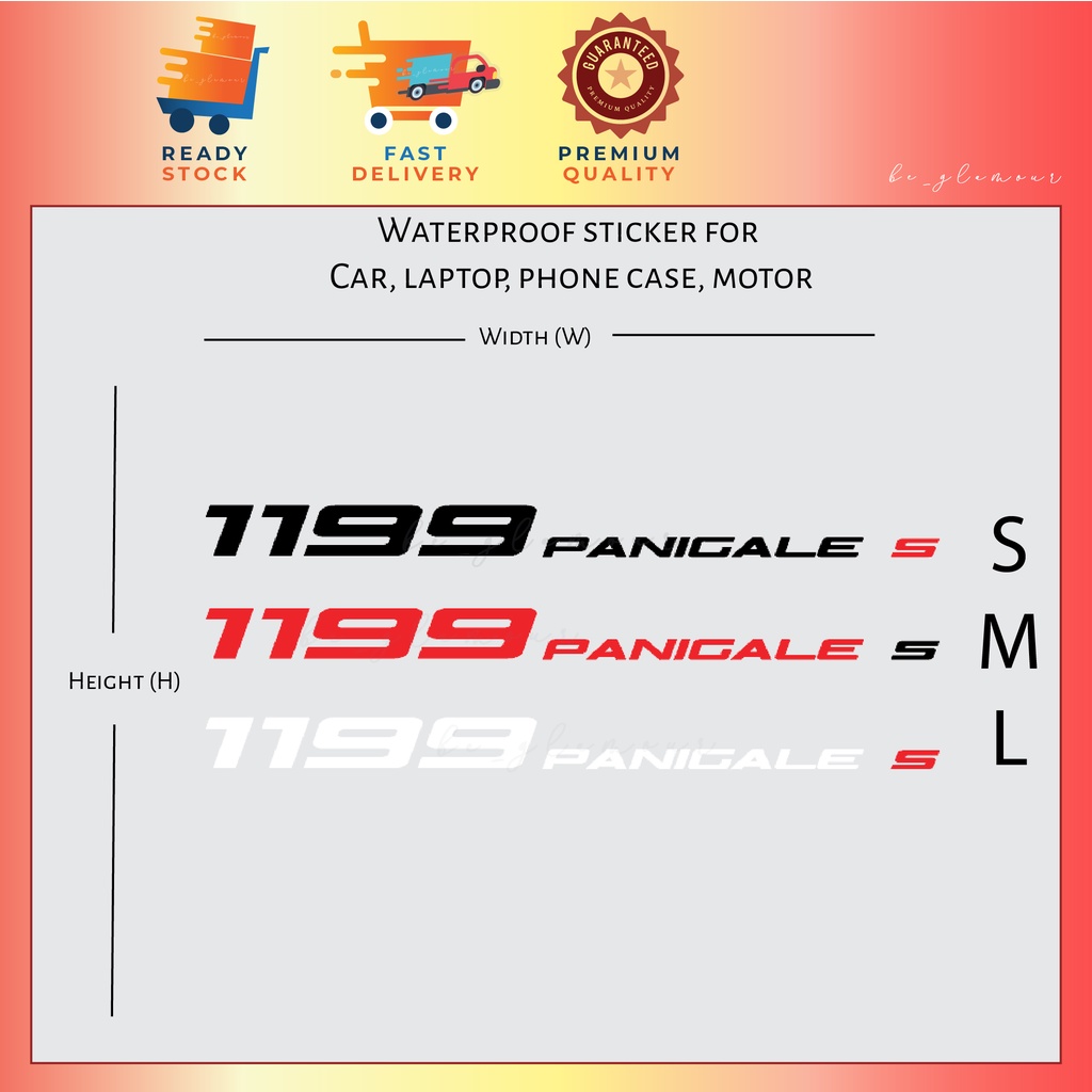 DUCATI 1199 Panigale S Sticker Reflective fairing racing motogp ...
