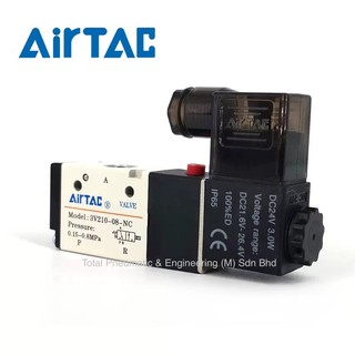 AirTAC 3V210-06-NC 3V210-08-NC Pneumatic 3/2 Way Solenoid Valve ...