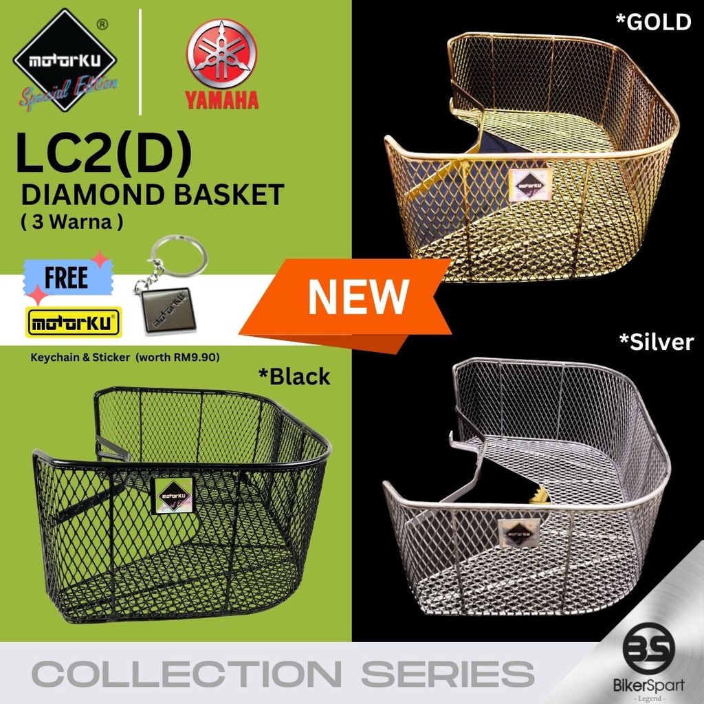 YAMAHA LC2 V2 to V7 DIAMOND BASKET Black Basket Collection Series Classic Basket Bakul High ...