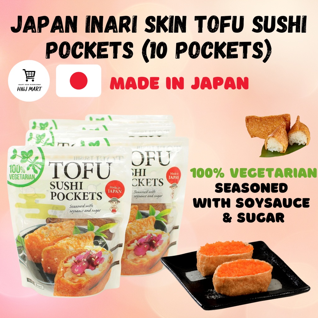 Room Temperature Japan Inari Skin Tofu Sushi Pockets (10pcs) Inari ...