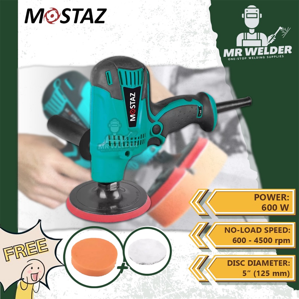 MOSTAZ 5" Car Polisher 600W MSFF125 | Car Polish Machine | Mesin Polish Kereta | Corded Car ...