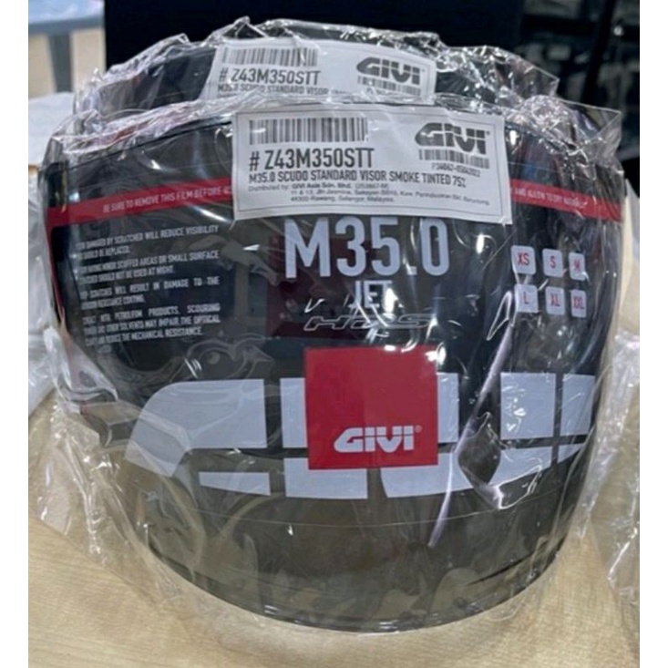 GIVI M35.0 SCUDO HELMET VISOR ( 75%SMOKE / CLEAR) | Shopee Malaysia