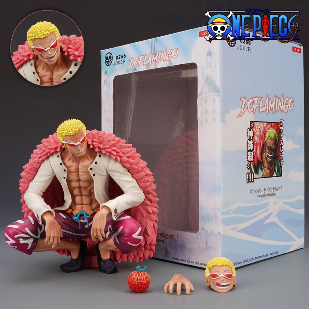 One Piece Donquixote Doflamingo Squatting Exc. Hand and Face 16cm ...