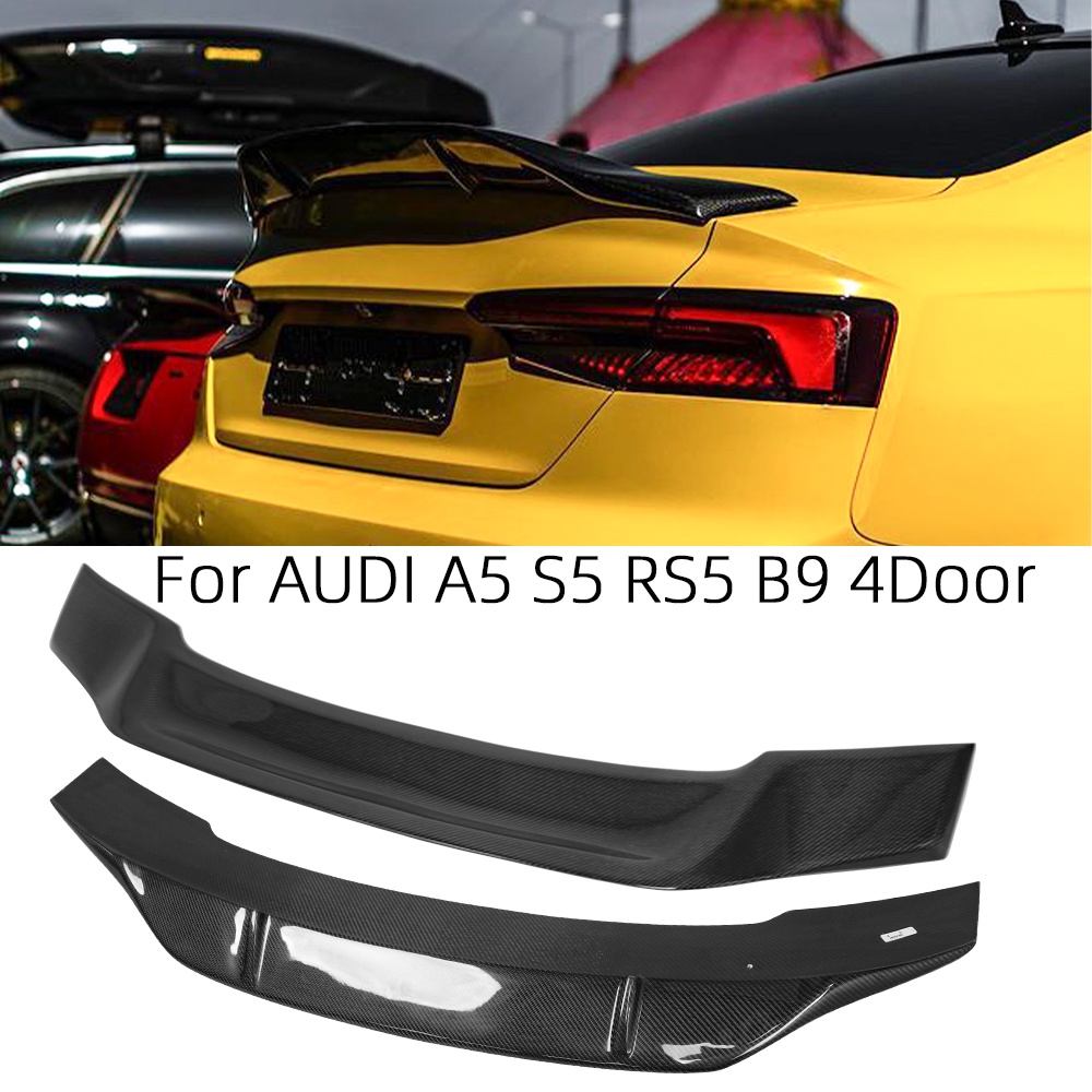 For AUDI A5 S5 RS5 B9 4Door Sportback R/HK/S/M4 Style Carbon fiber Rear ...