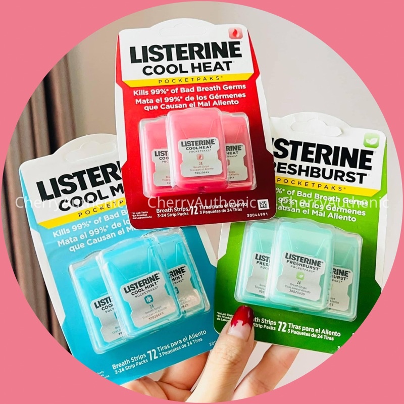 [Us Goods] Listerine Pocketpaks Mouth Lozenge (Man 3 Boxes x 24 Pieces ...